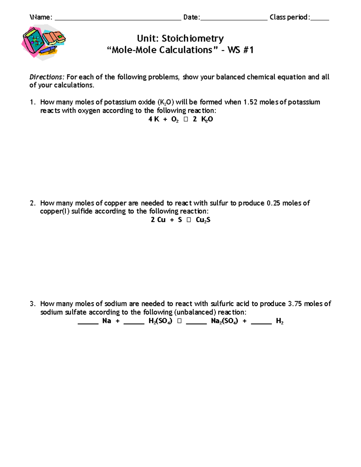 Cameron Garza - Homework-WS1-Mole-Mole Calc - \Name