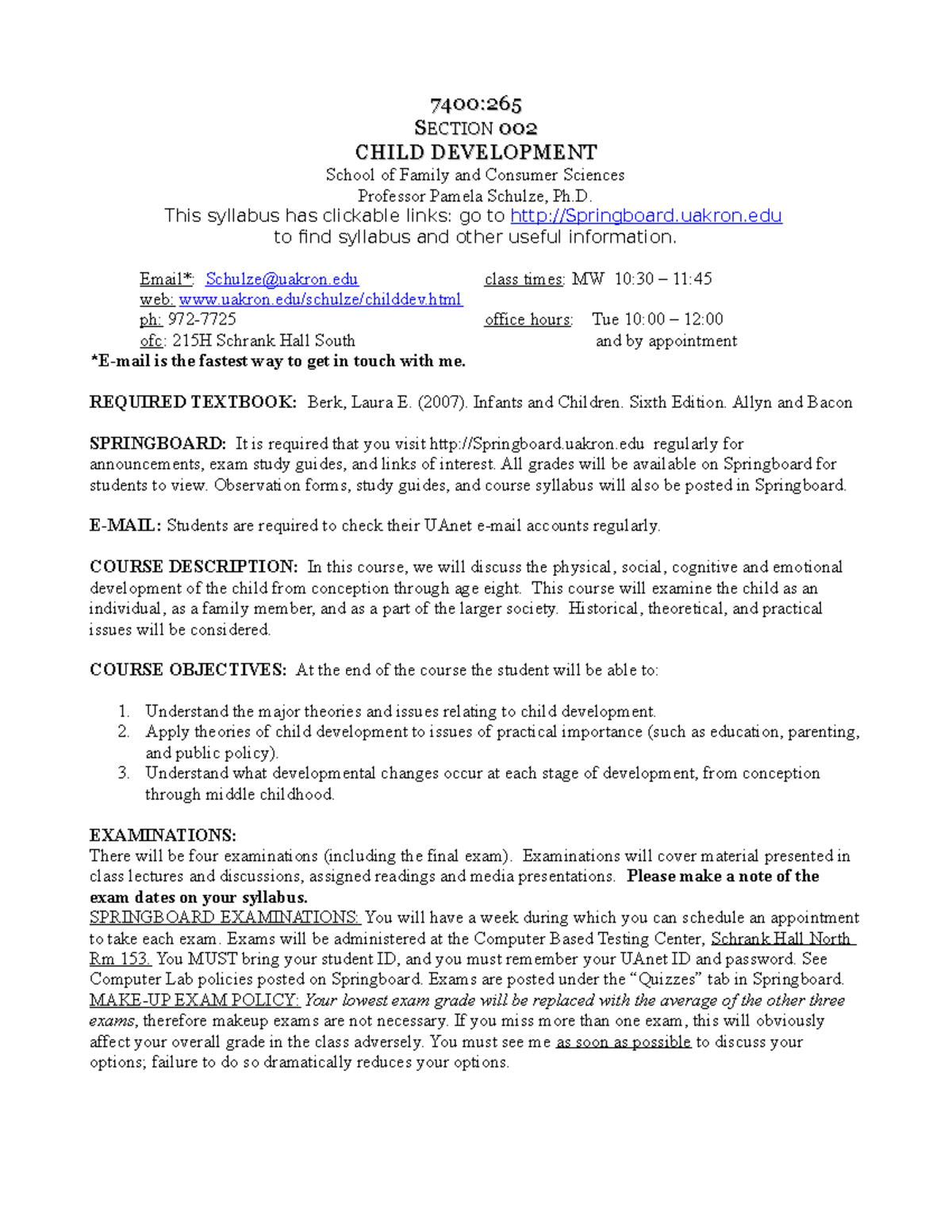 Syllabus and Assignments for Child Development - 3760 265 - Studocu