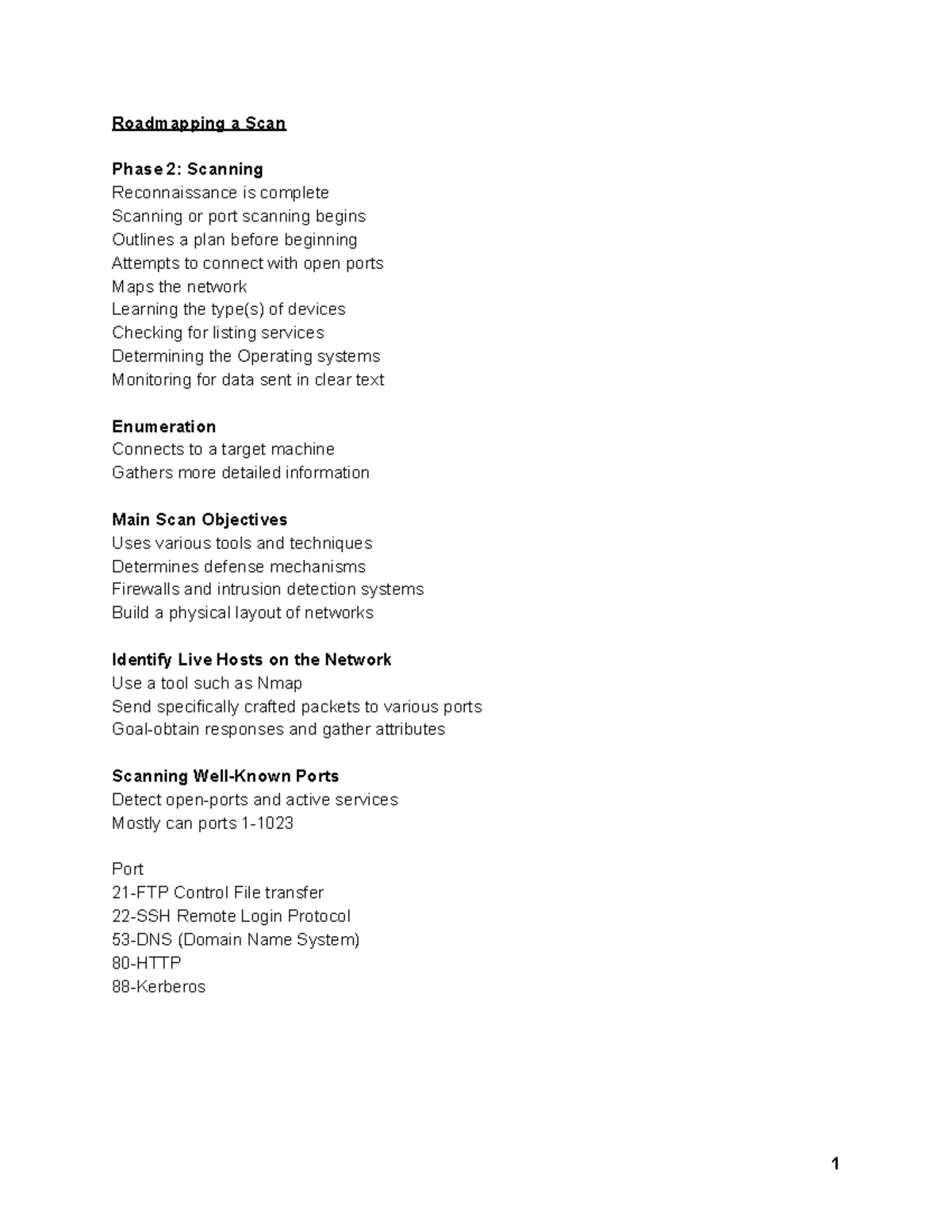 Ethical Hacking Scanning Networks - Google Docs - Roadmapping a Scan Phase 2: Scanning - Studocu