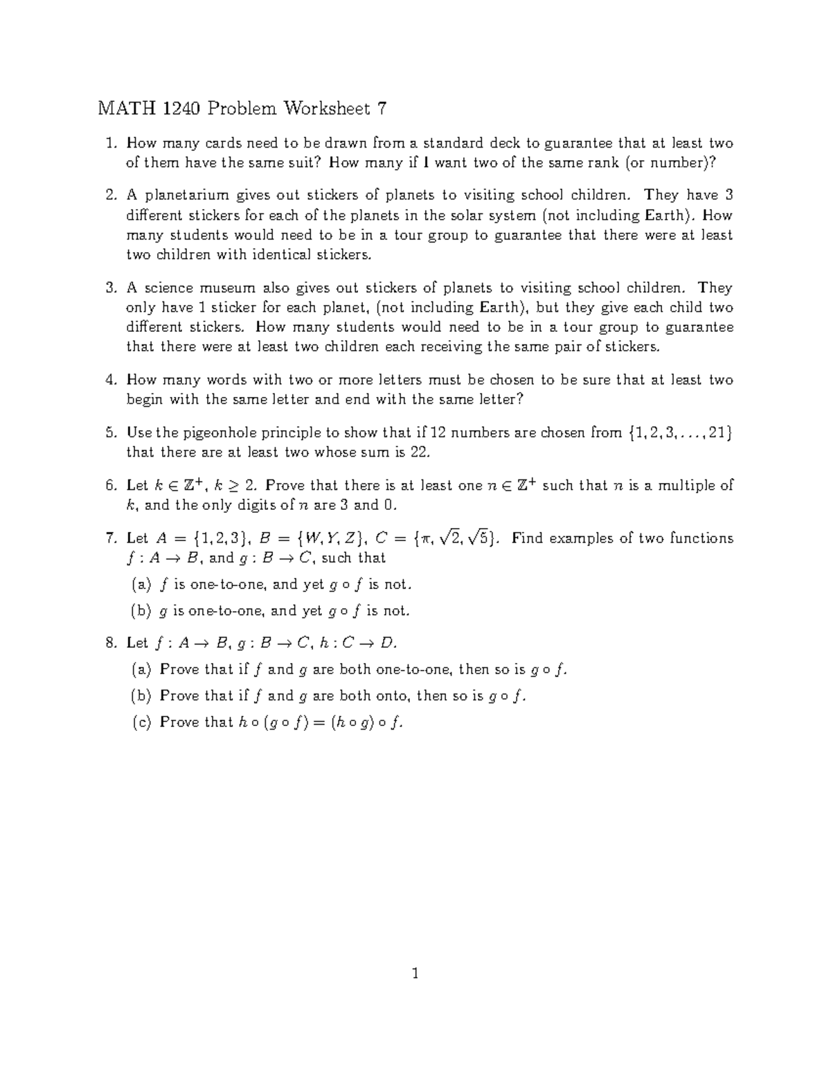 1240-W7 - math1240 - MATH 1240 Problem Worksheet 7 How many cards need ...