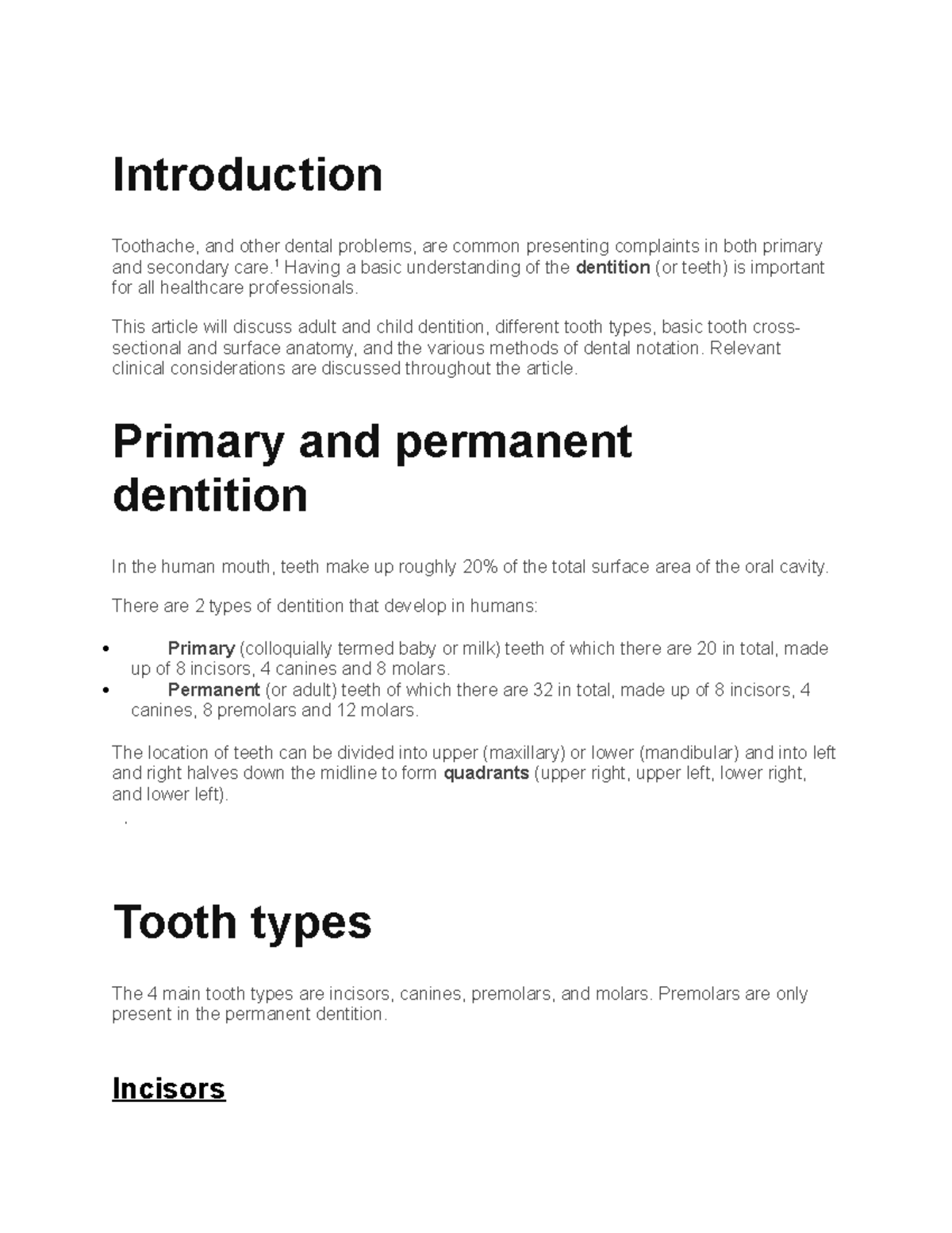 Nursing Study notes - Dentisty -Toothache, and other dental problems ...