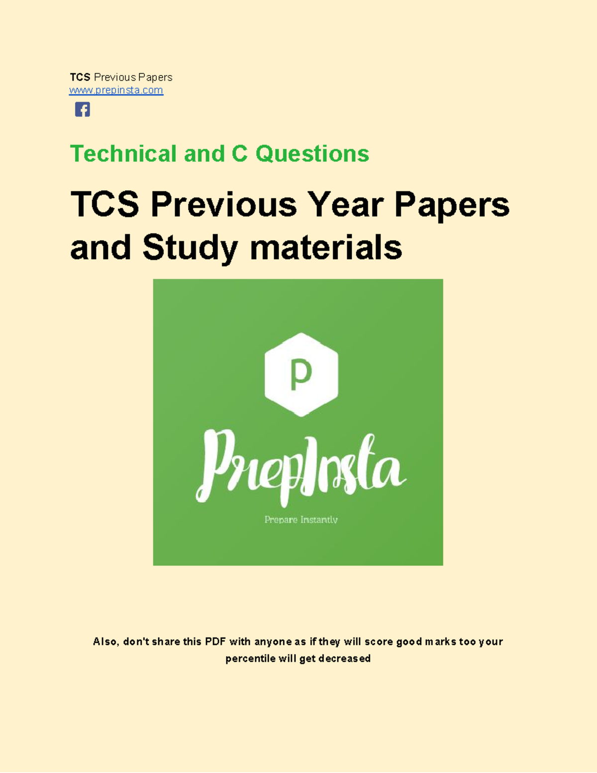 TCS Previous Year Papers(Paid Paper) - TCS prepinsta Previous Papers ...