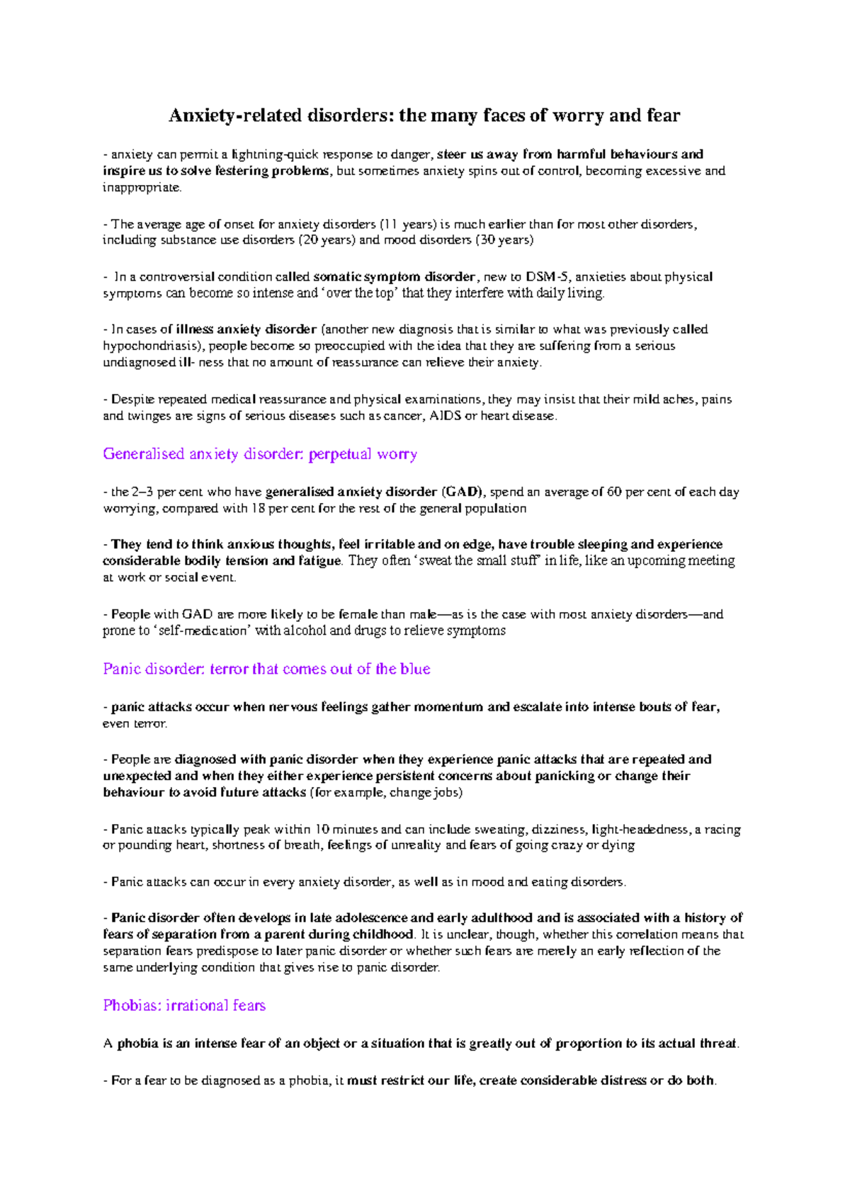 Anxiety-related disorders - The average age of onset for anxiety ...