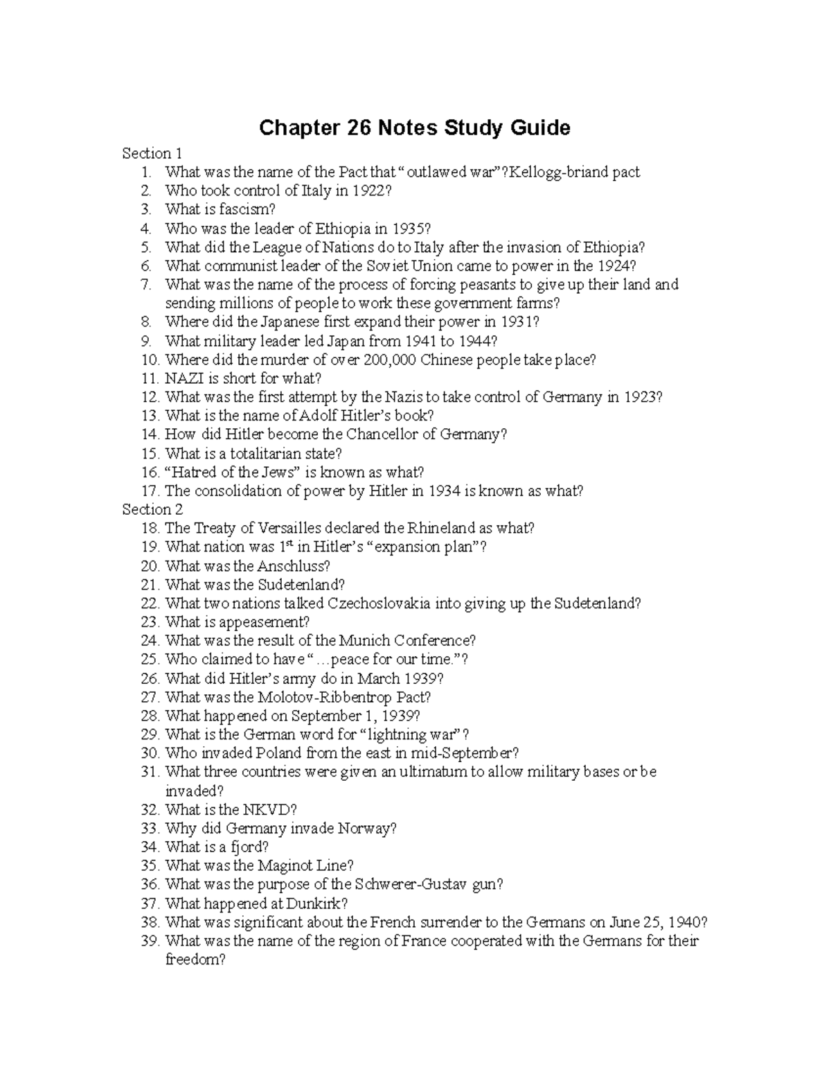 Copy of Chapter 26 Notes Study Guide - Chapter 26 Notes Study Guide ... Copy of Chapter 26 Notes Study Guide - Chapter 26 Notes Study Guide ...