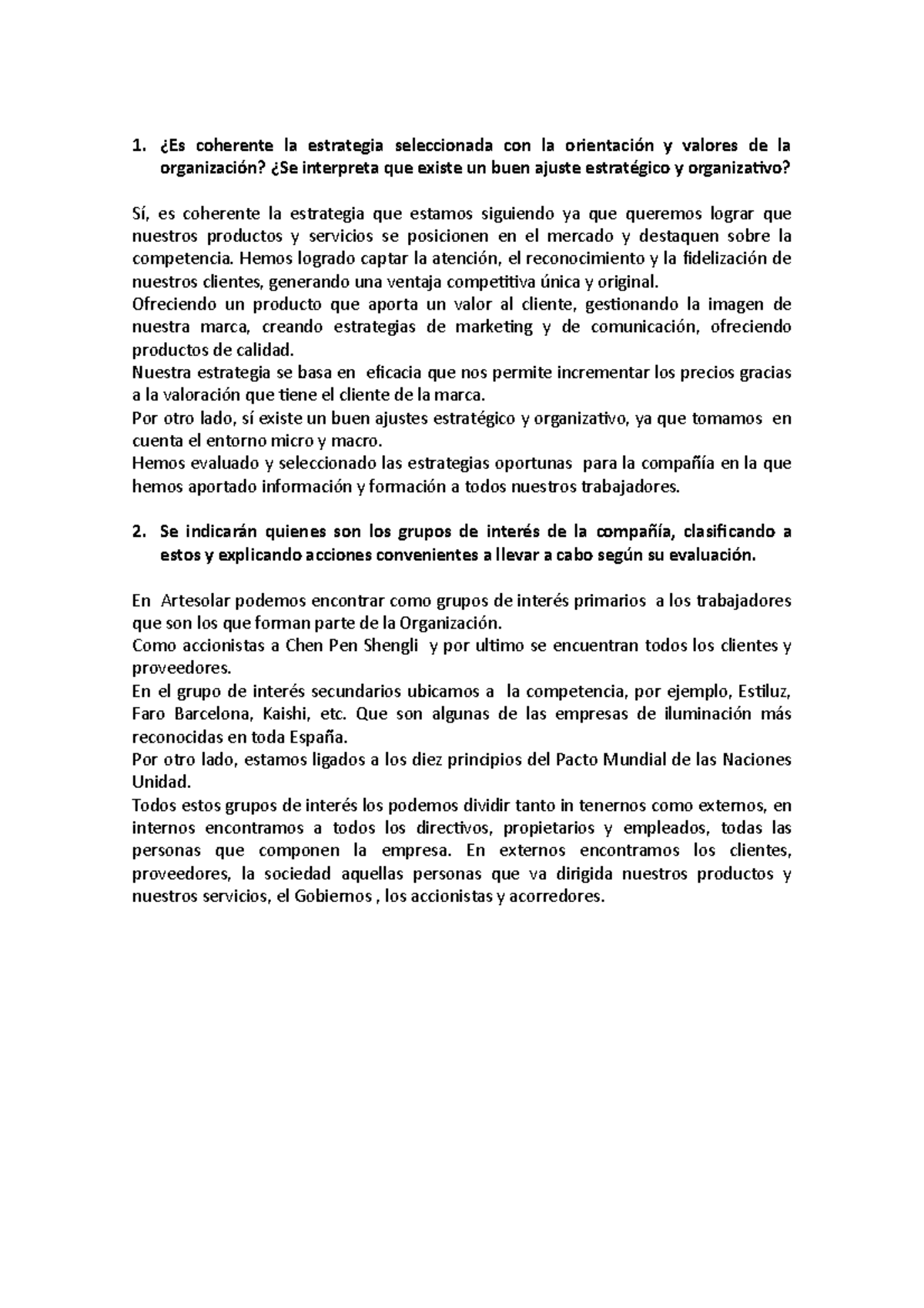 Practica 1 Dirreccion Estrategica - Dirección Estrategica I - URJC - Studocu