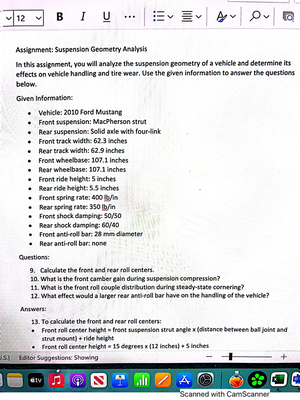 SST notes - I. Introduction to Suspension Systems Suspension system ...