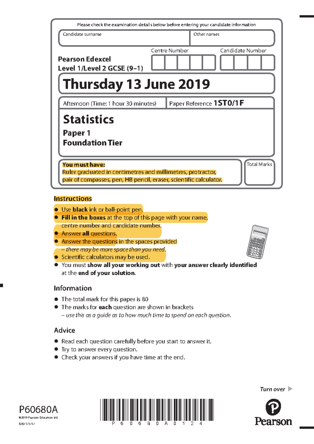 Stats 2019 1 f copy - Please check the examination details below before ...