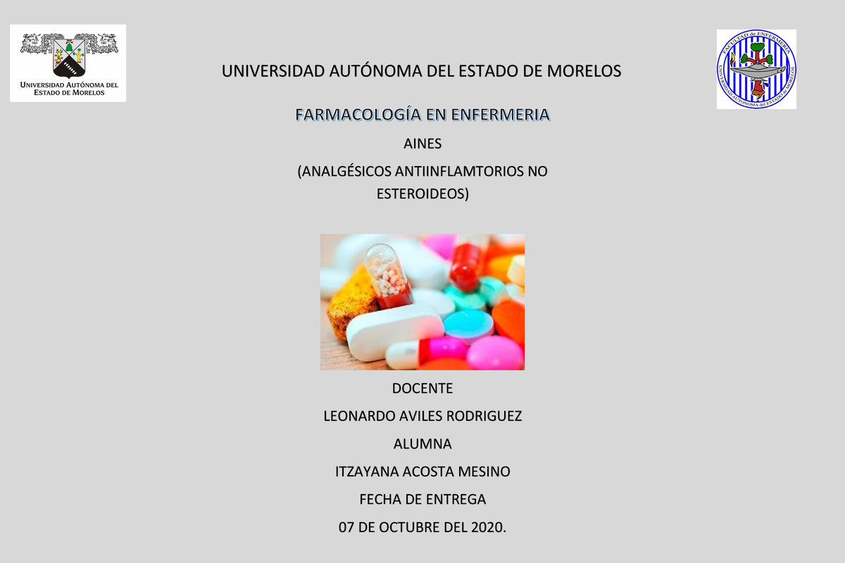 Aines - Warning: TT: undefined function: 32 AINES (ANALGÉSICOS ANTIINFLAMTORIOS NO ESTEROIDEOS ...
