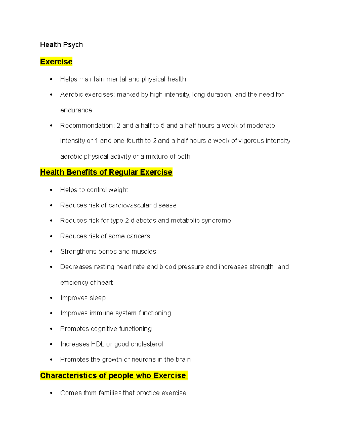 Health Psych Day 17 - Exercise and it's benefits - Health Psych ...