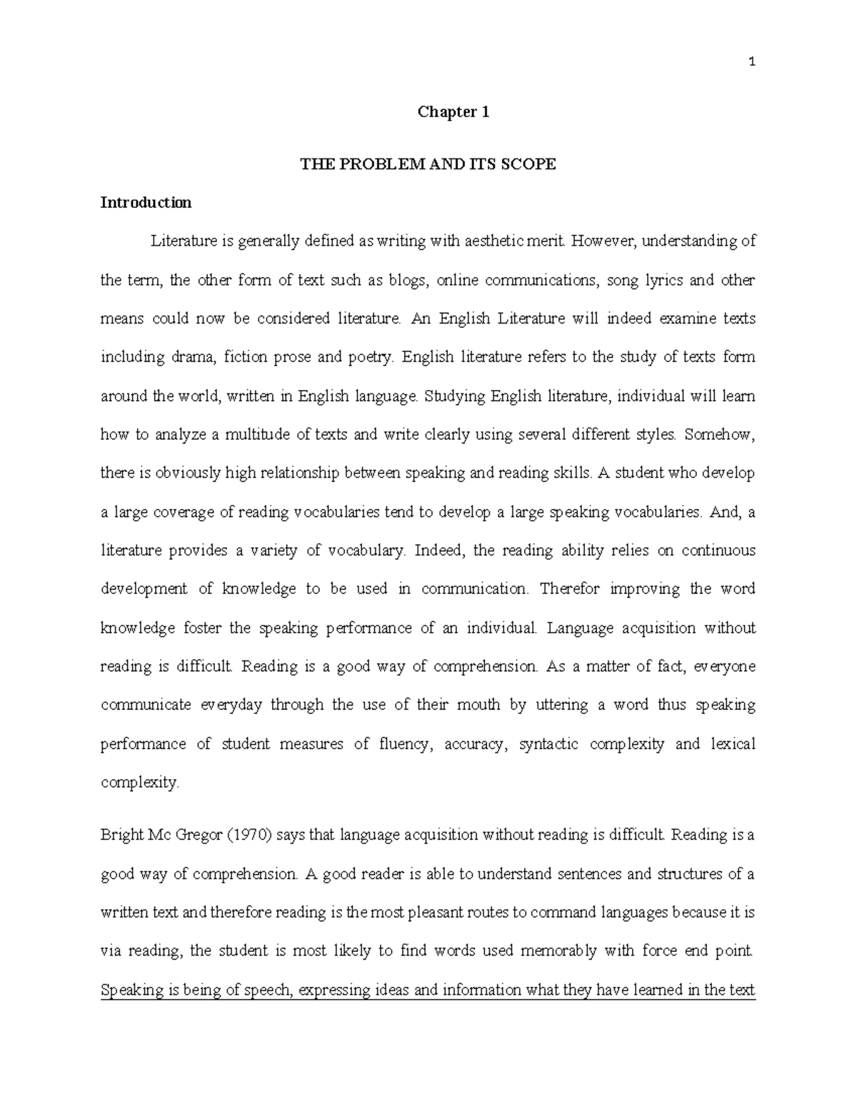 Research Paper final - Chapter 1 THE PROBLEM AND ITS SCOPE Introduction ...
