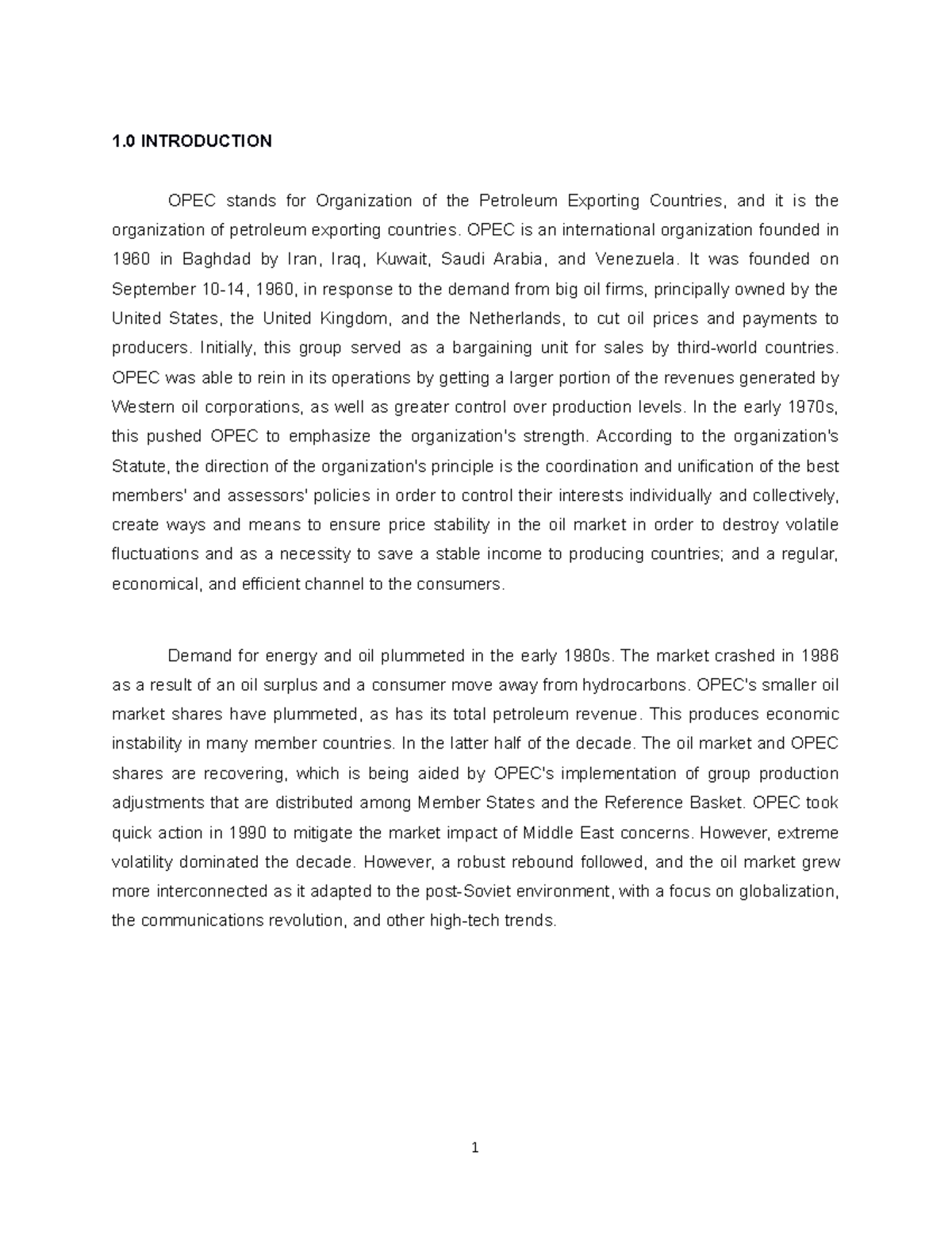 OPEC%20%28 Suhaila%20KBA2465A%29 - 1 INTRODUCTION OPEC stands for ...