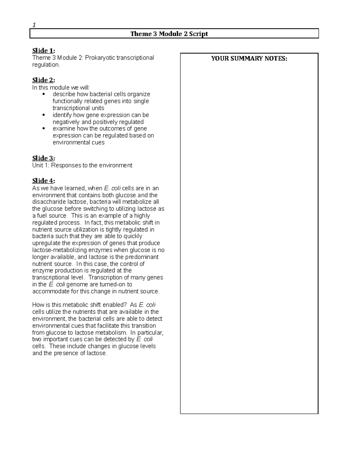 Theme 3module 2script W 2021 Theme 3 Module 2 Script Slide 1 Theme 3 Module 2 Prokaryotic