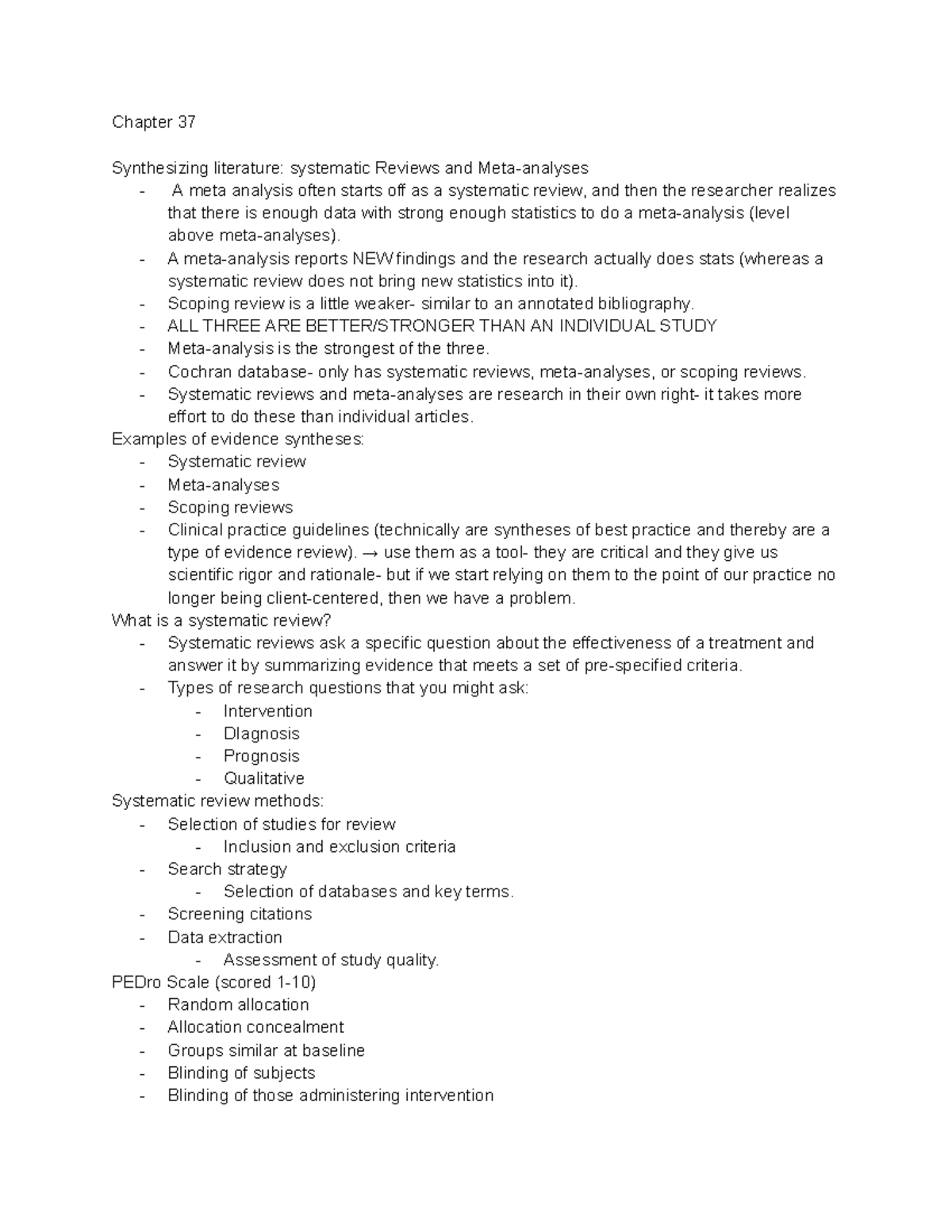 Research- Synthesizing literature - Chapter 37 Synthesizing literature ...