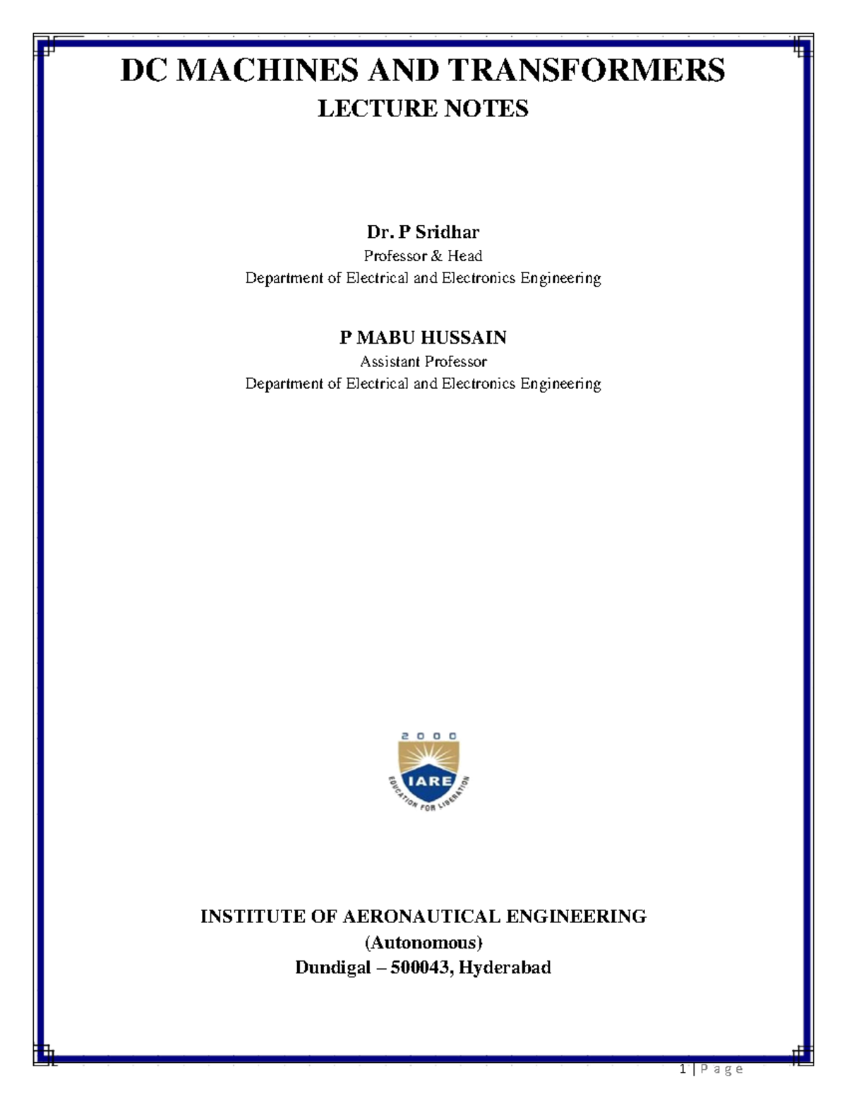 DC motor and dc machine - it is a lecture note - DC MACHINES AND ...
