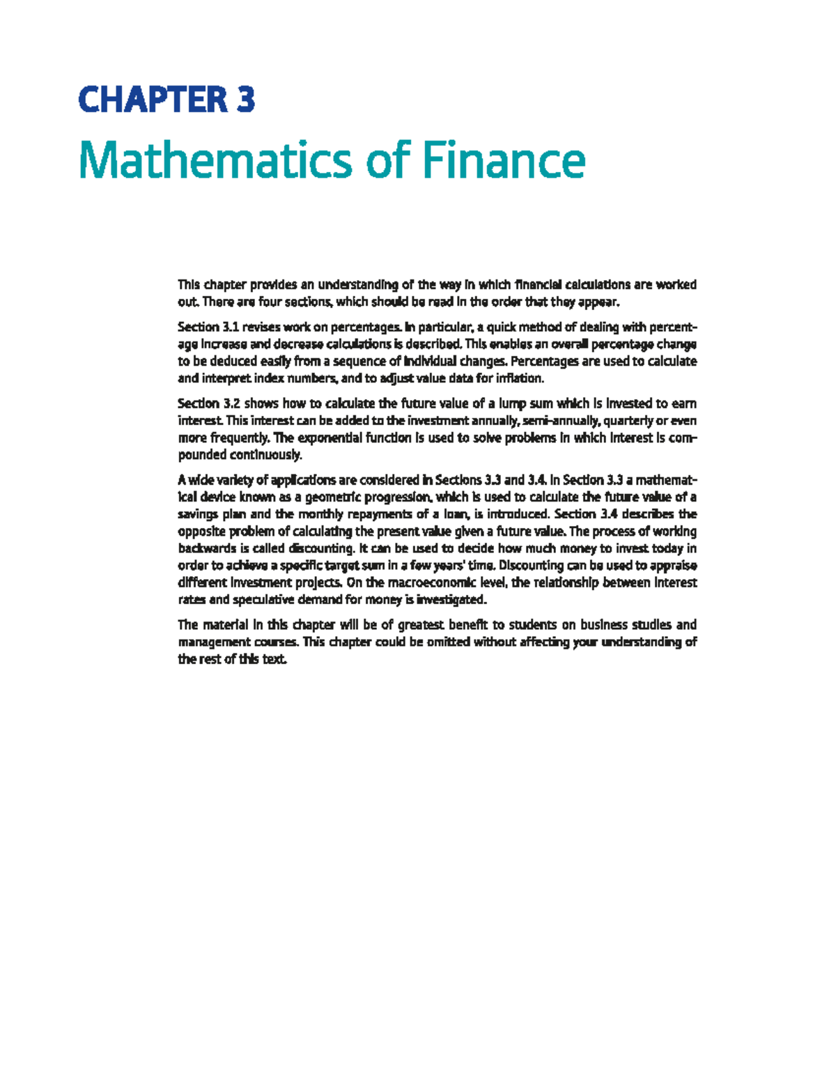 Mathematics of Finance Chapter 3 - kế toán tài chính - Studocu