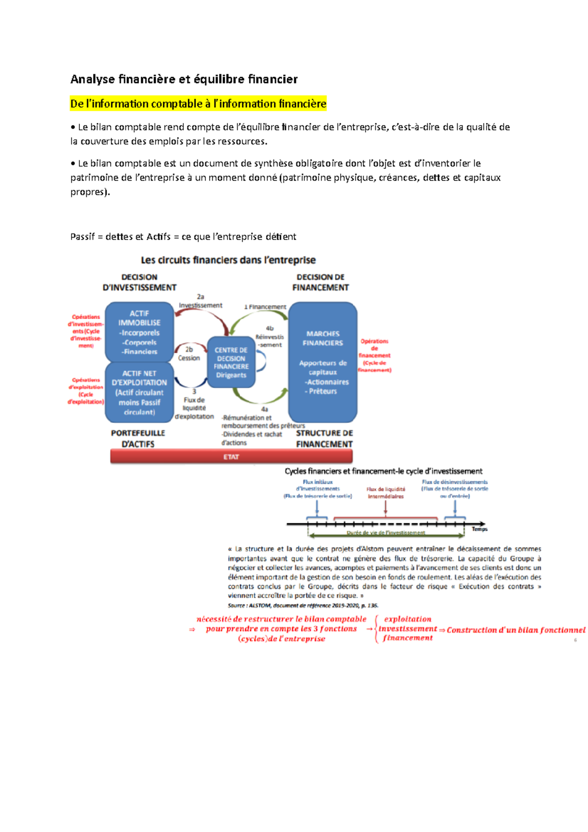 Analyse financière et équilibre financier - Analyse financière et ...