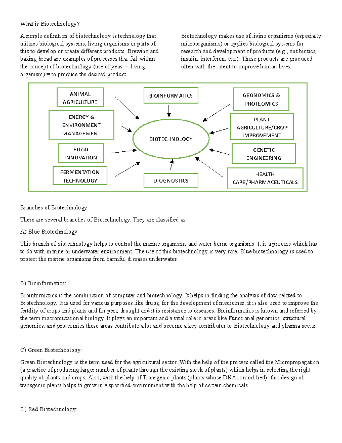 What is Biotechnology - Brewing and baking bread are examples of ...