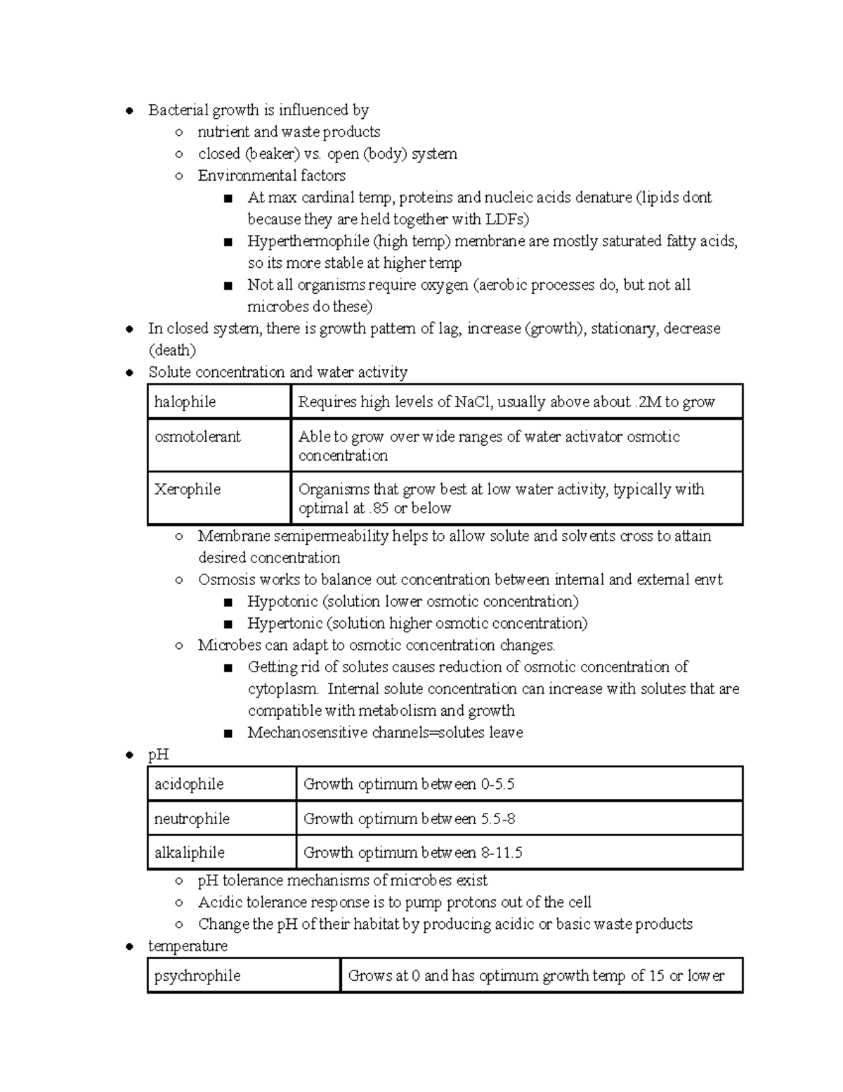 Exam 2 Review Sheet 3 Summary Of Lecture Notes Using Both Slides Notes Taken Based On