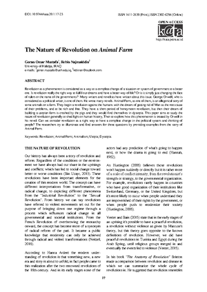 George Orwells Animal Farm an allegorica - George Orwell’s Animal Farm ...