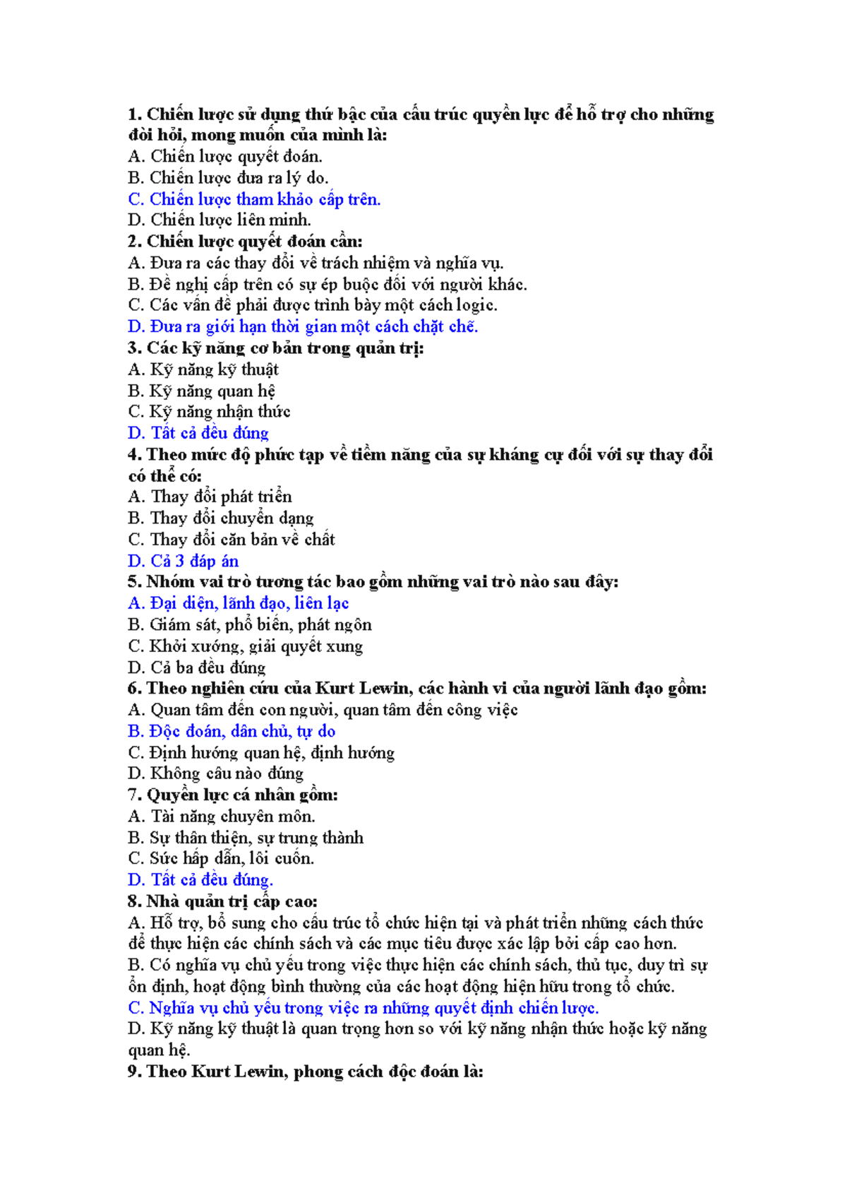 Chương 2 - NTLD - Chiến lược sử dụng thứ bậc của cấu trúc quyền lực để hỗ trợ cho những đòi hỏi ...