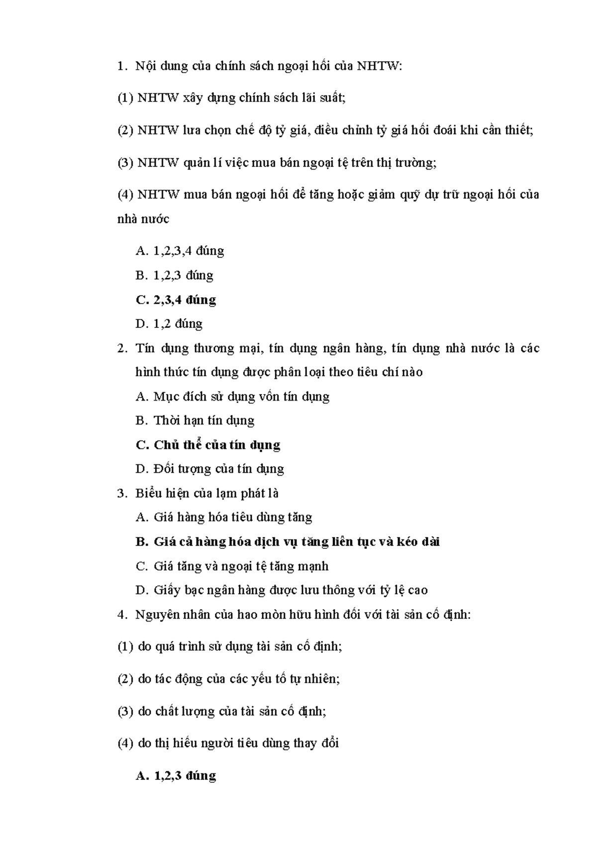 TCTT.đề 2docx - Bnhv - Nội dung của chính sách ngoại hối của NHTW: (1 ...