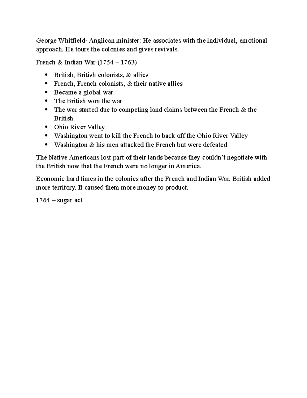 History Notes October 5 2022 George Whitfield Anglican Minister He Associates With The