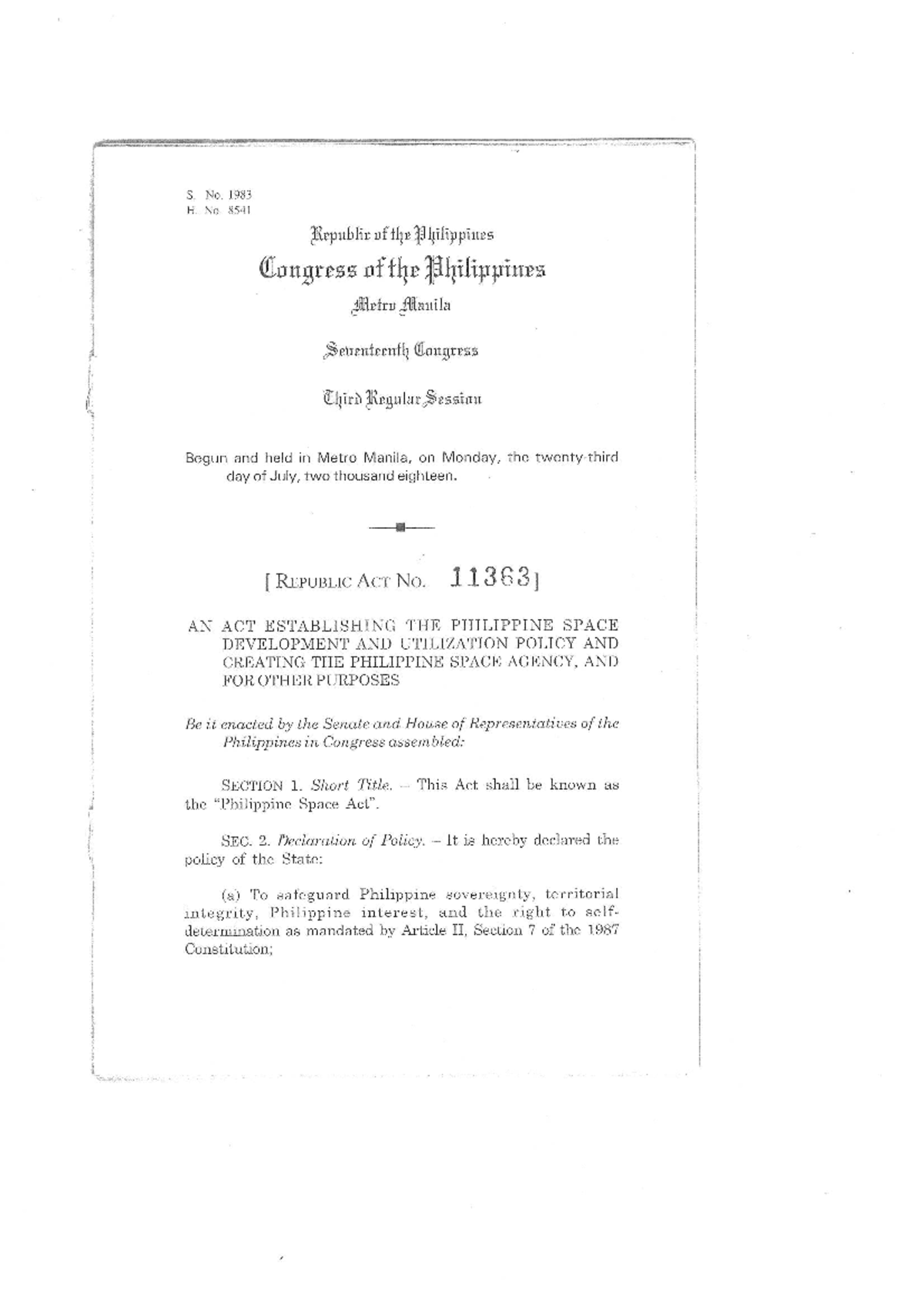 2019 0808 RA 11363 RRD - my notes - Engineering Economy - Studocu