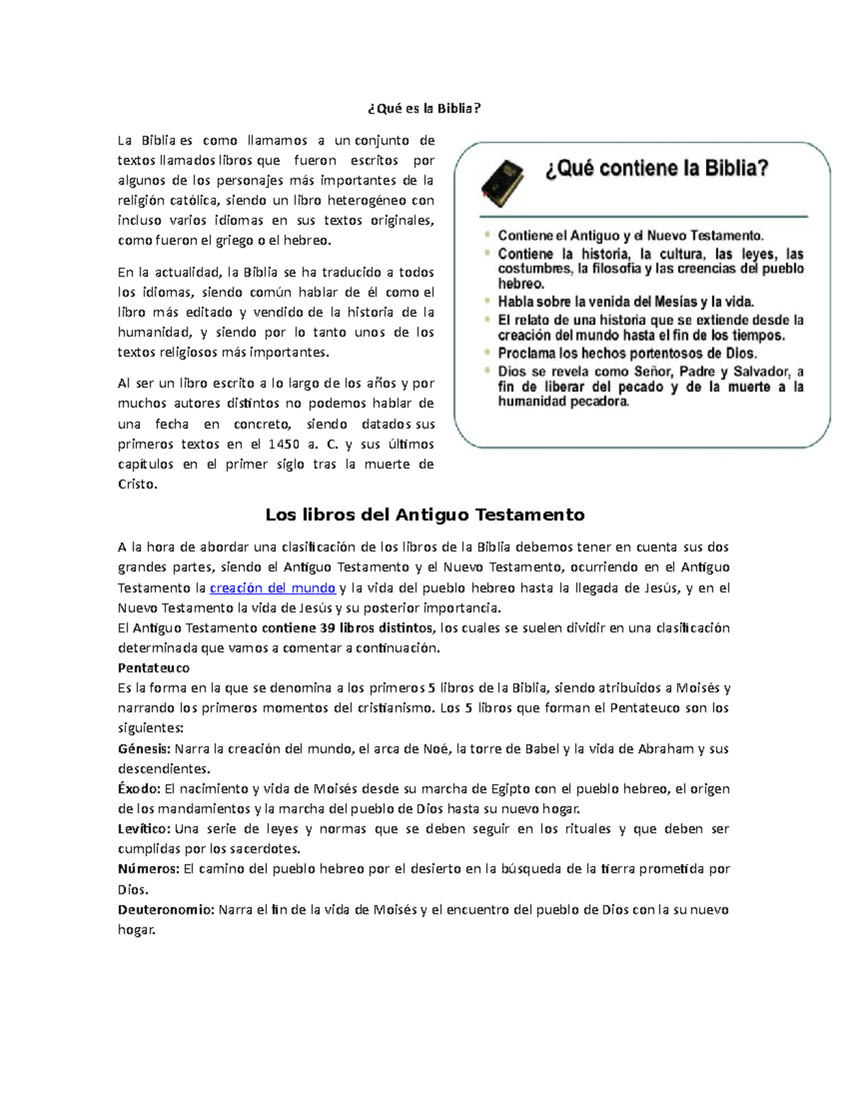 Qué es la Biblia - trabajo de religión - ¿Qué es la Biblia? La Biblia ...