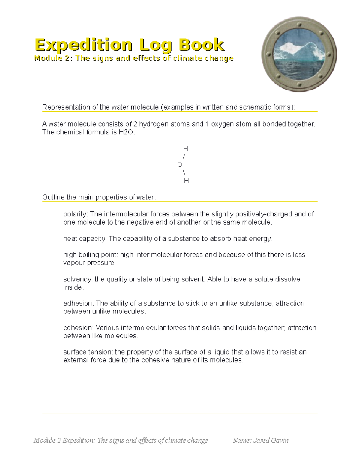 Log Book - 2 - sss - Expedition Log BookExpedition Log Book Module 2 ...