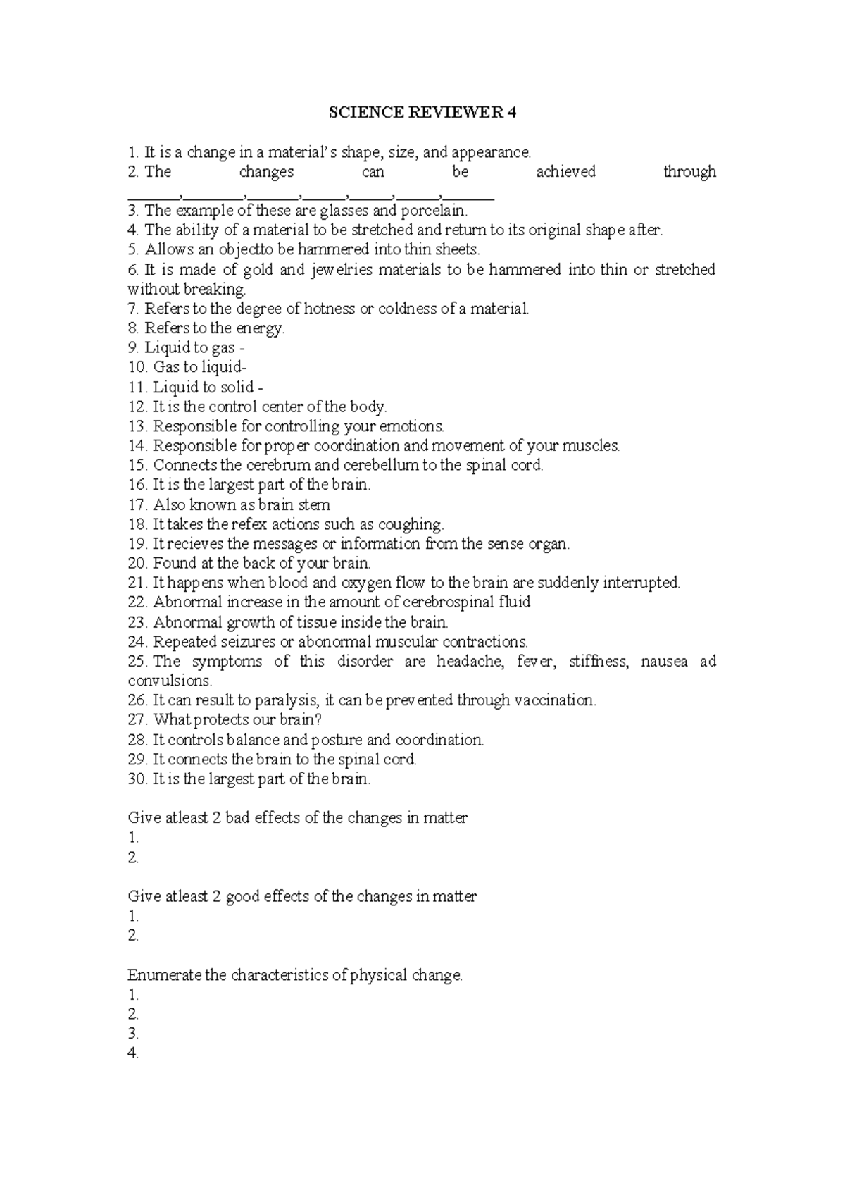 Science Reviewer 4 - For tutorial purposes only. - SCIENCE REVIEWER 4 ...