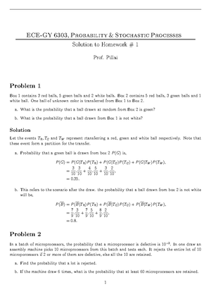 Probability Formula Sheet - ECE 6303 - Studocu