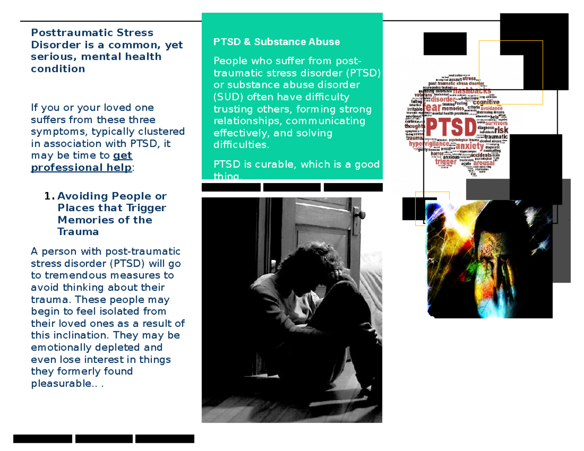 Post Traumatic Stress Disorder Flyer - Posttraumatic Stress Disorder is ...