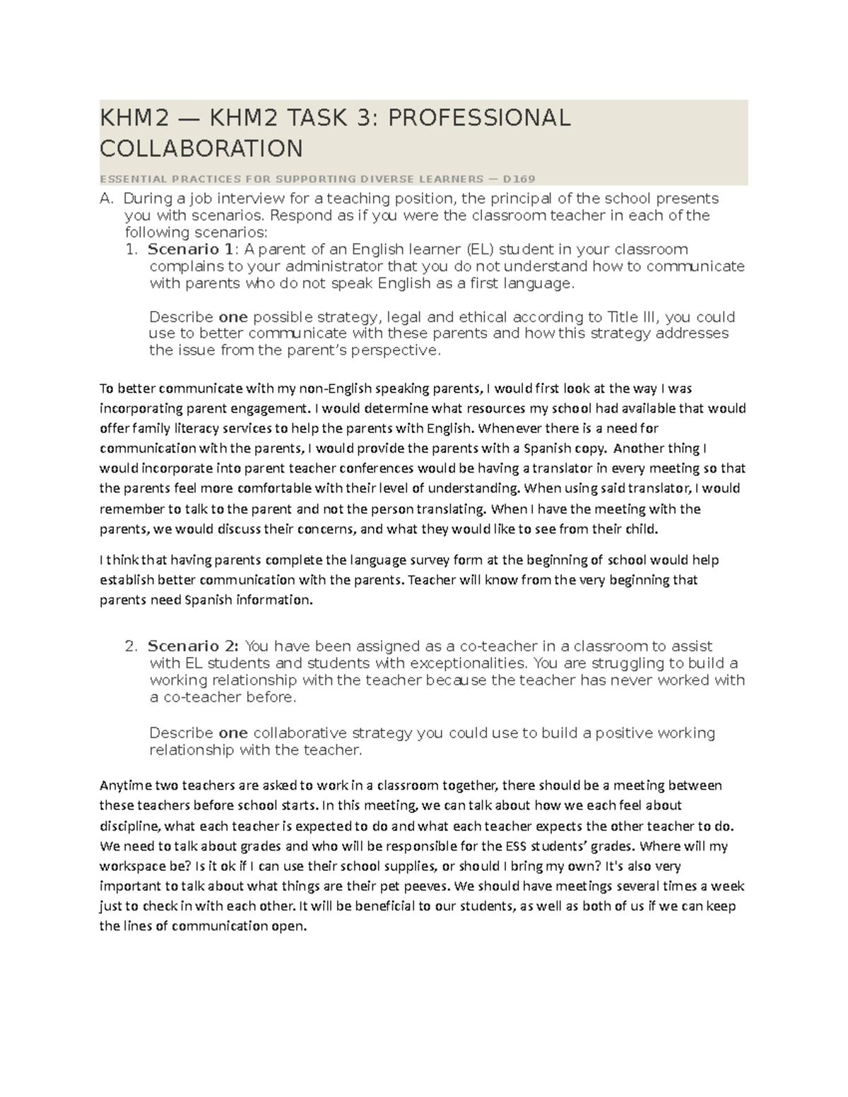 KHM2 TASK 3 Professional Collaboration - KHM2 — KHM2 TASK 3 ...
