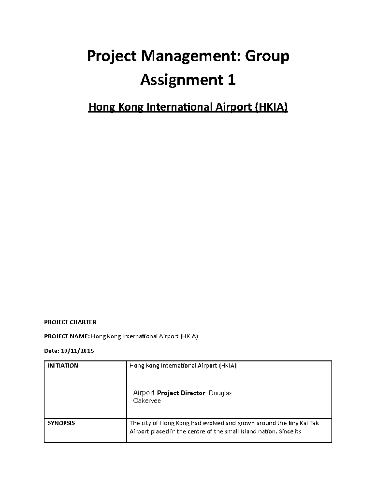 336668662 Project Management Assignment 1 - Project Management: Group ...