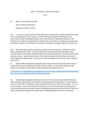 Task 1 - Task 1 assignment - Task 1 I reviewed three videos, “Defining the Problem, Effect., and ...