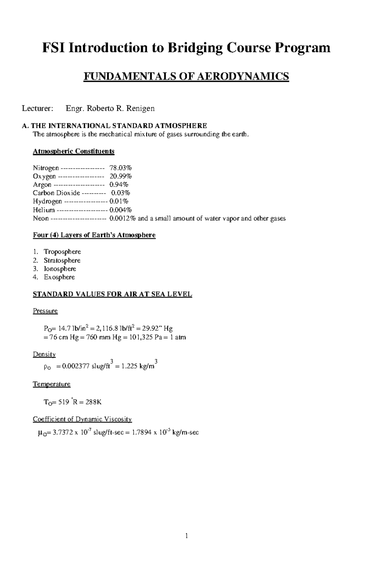 Fundamentals-OF- Aerodynamics Bridging - FSI Introduction to Bridging Course Program ...