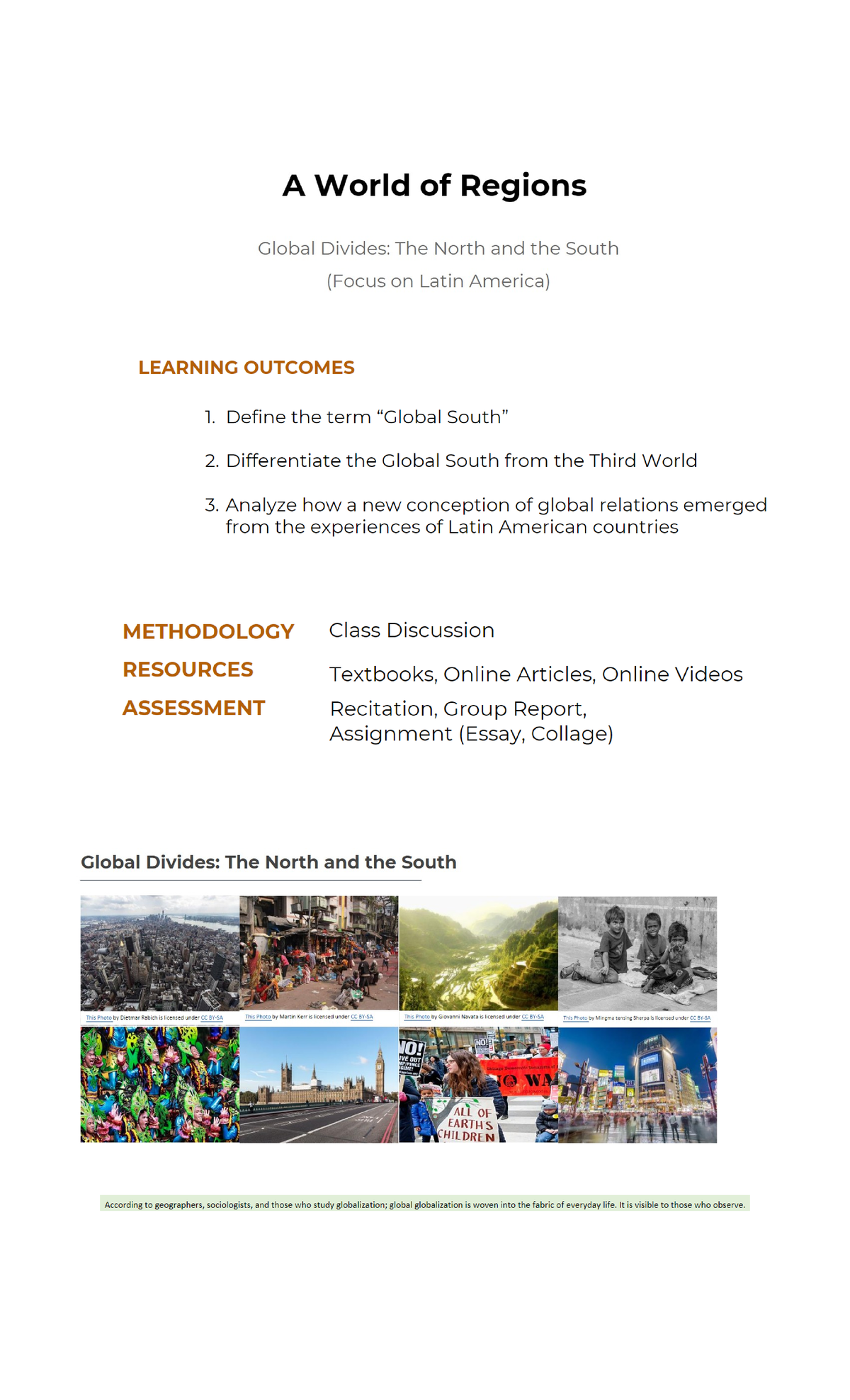 The north and the south - you can have this idea to enhanced learning ...