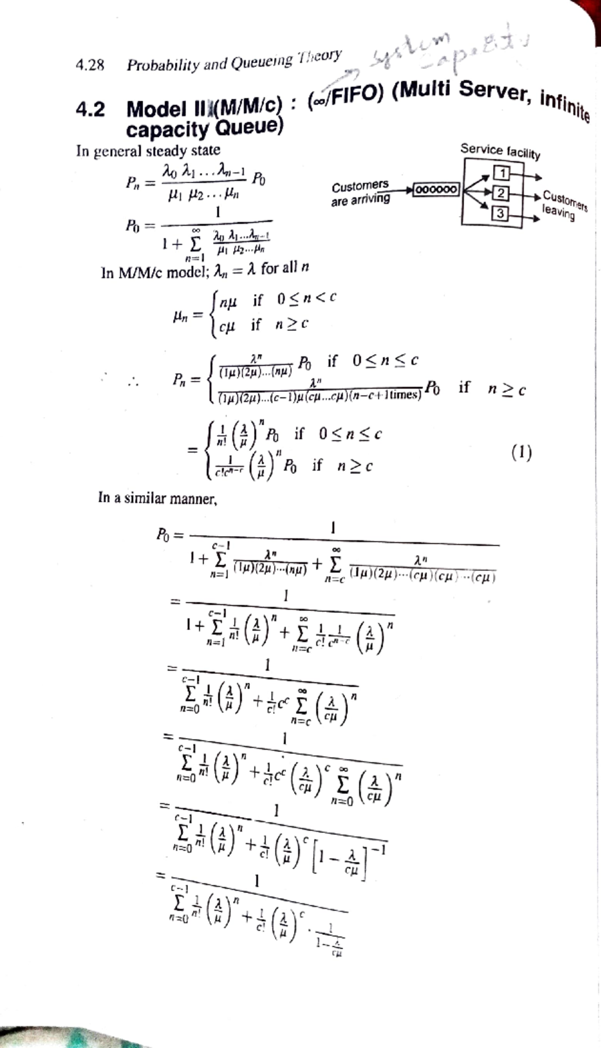 Multi-Server-Infinite System Capacity - 4 Probability and Queueing ...