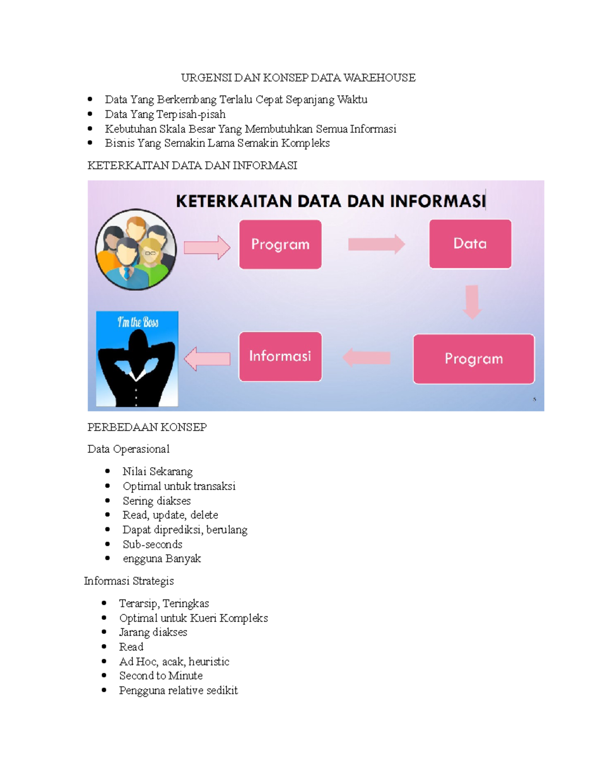 Urgensi DAN Konsep DATA Warehouse - URGENSI DAN KONSEP DATA WAREHOUSE ...