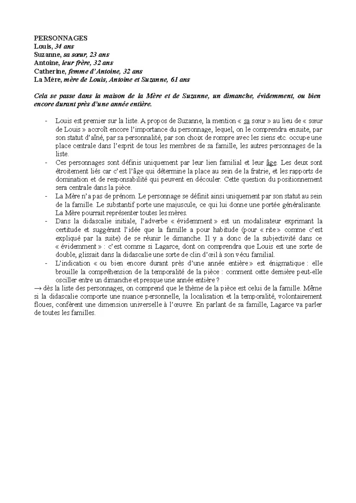 Séance 6 didascalie initiale - PERSONNAGES Louis, 34 ans Suzanne, sa ...