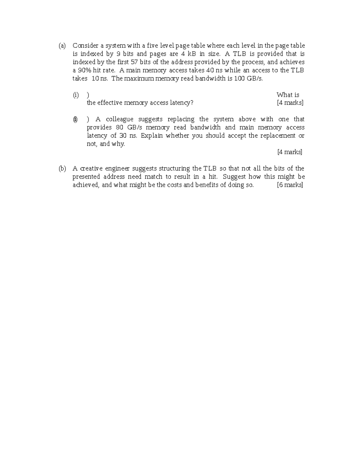 Assignment two - greAT WORK - (a) Consider a system with a five level ...