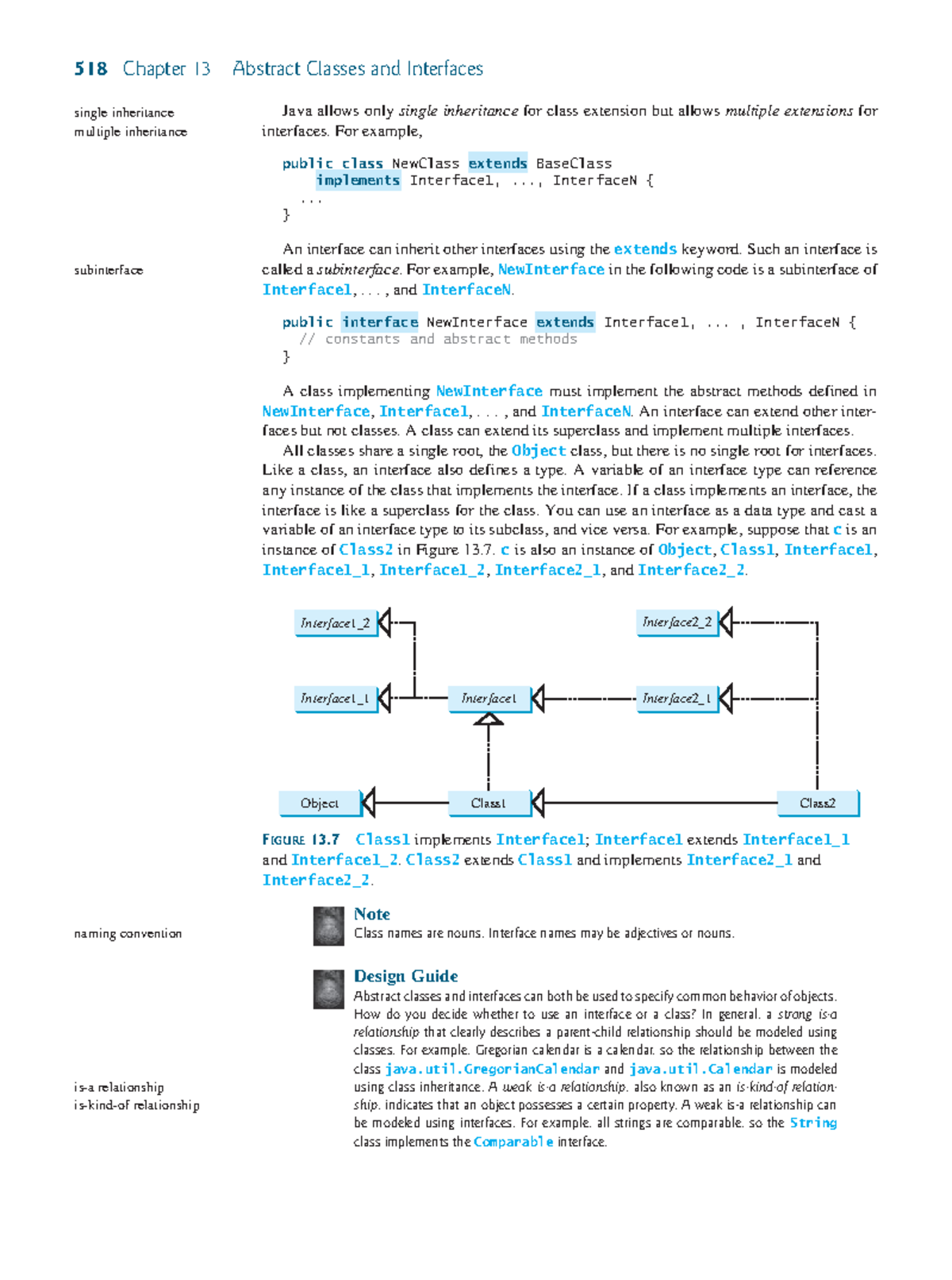 Introduction To Java Programming Notes 518 Chapter 13 Abstract Classes And Interfaces Java