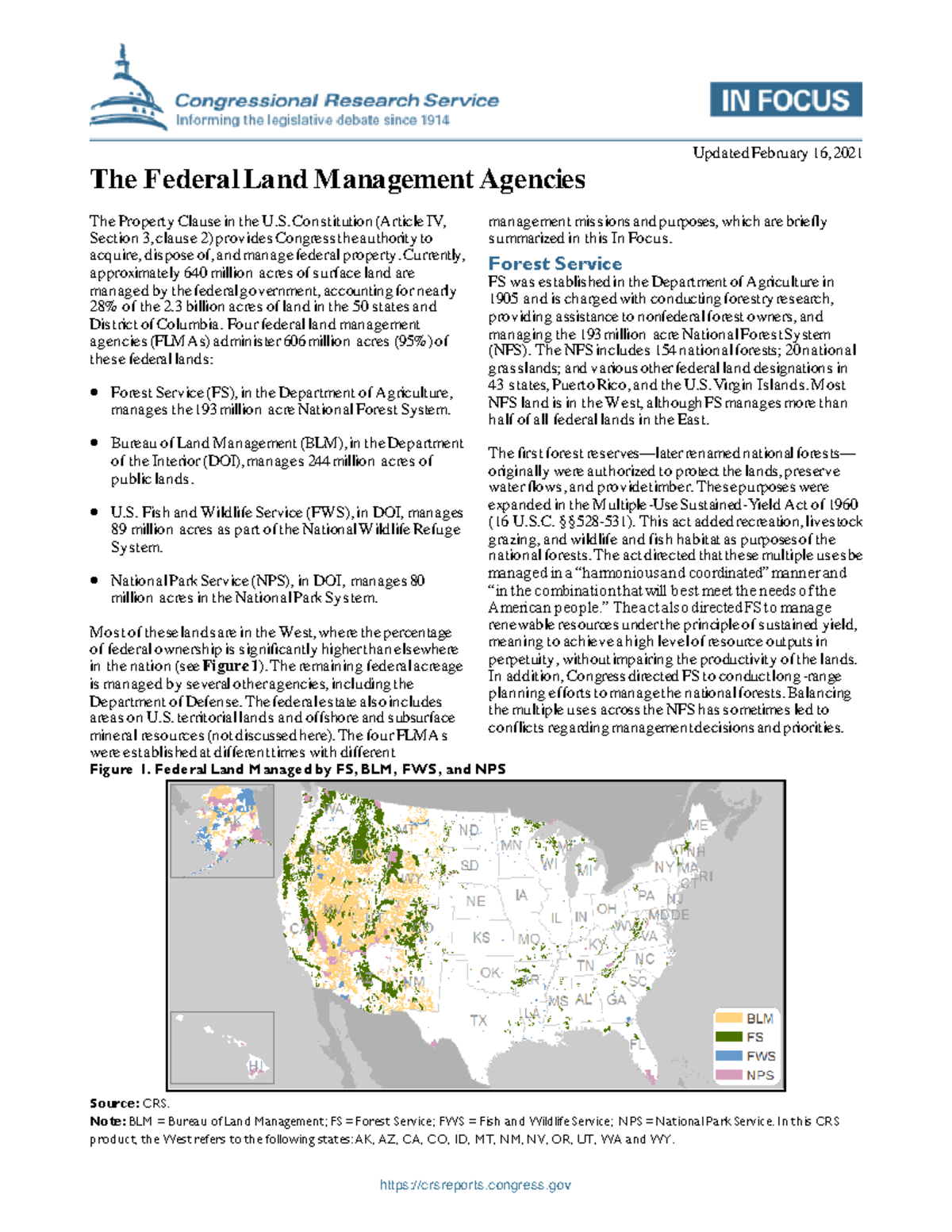 Federal Land Management Agencies - crsreports.congress Updated February ...