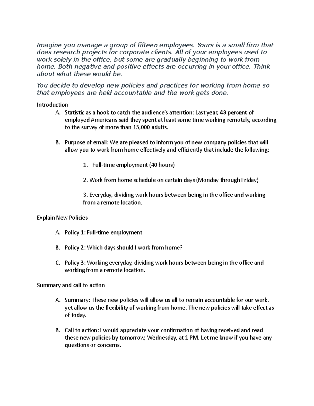 4A Message Part 1 - An assignment requiring you to write an email to ...