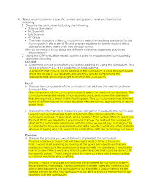 DCITask 3- Alignment - Vertical Alignment A. Gather the curriculum map ...