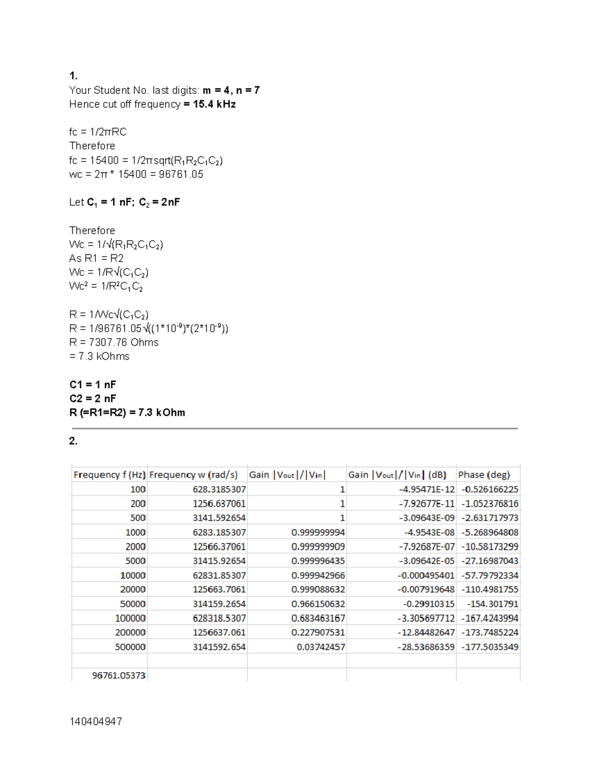 Circuit Analysis Lab 6 - this is just the lab 6 for CAD, not complete ...