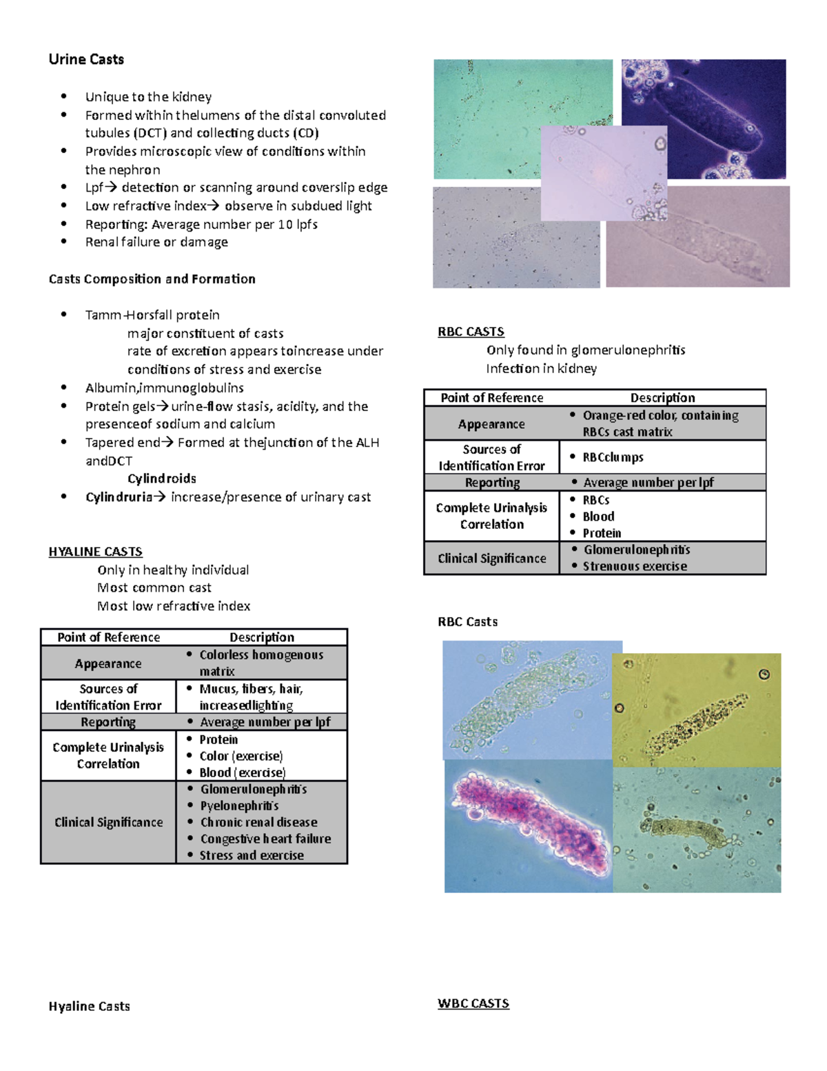 6 Part2 Microscopic- Examination-OF- Urine - Hyaline Casts Urine Casts ...