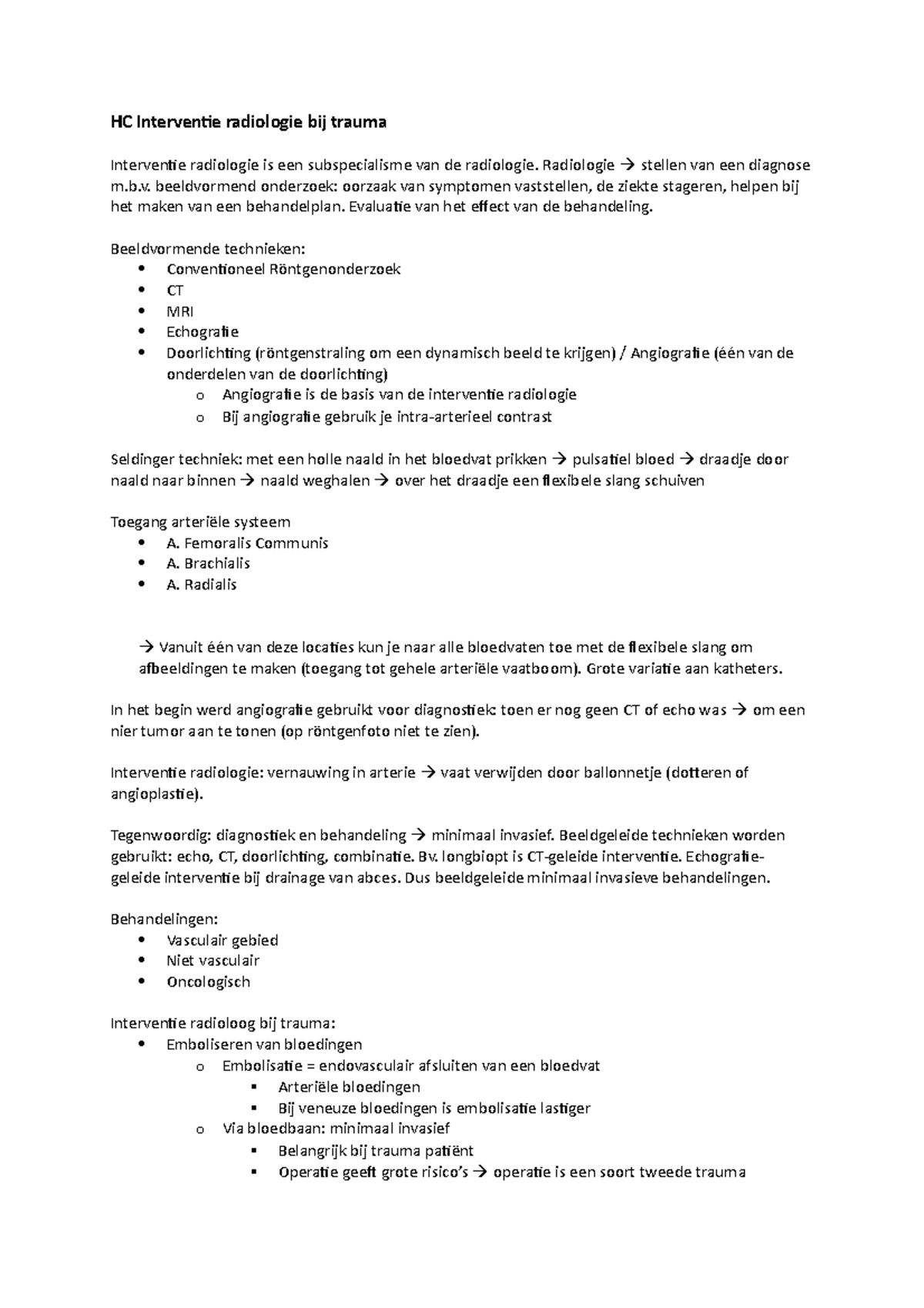 HC Interventie radiologie bij trauma - HC Interventie radiologie bij ...