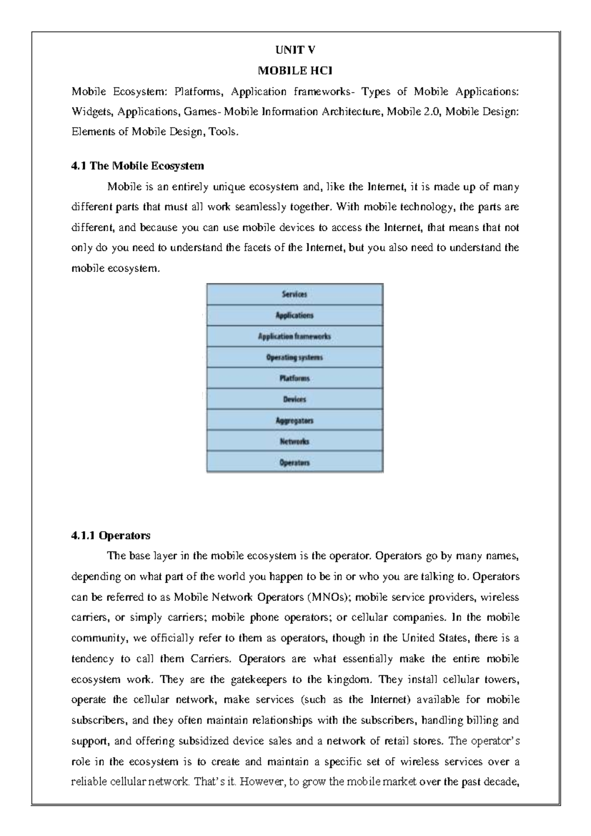 Unit 5 material - HCI PPT - Elements of Mobile Design, Tools. 4 The ...
