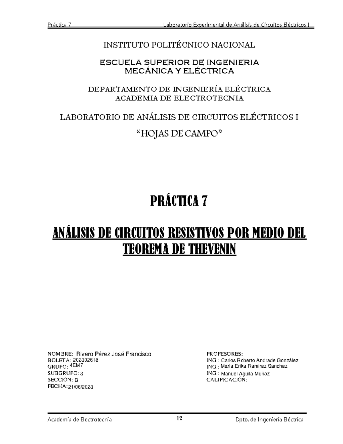 P7 - ascxas - 12 INSTITUTO POLIT.. NACIONAL ESCUELA SUPERIOR DE INGENIERIA MEC¡NICA Y EL.. - Studocu